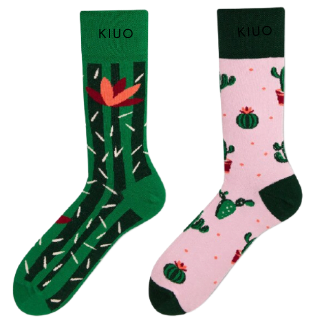 Calcetines con Diseño de Cactus Doble – Calcetines KIUO